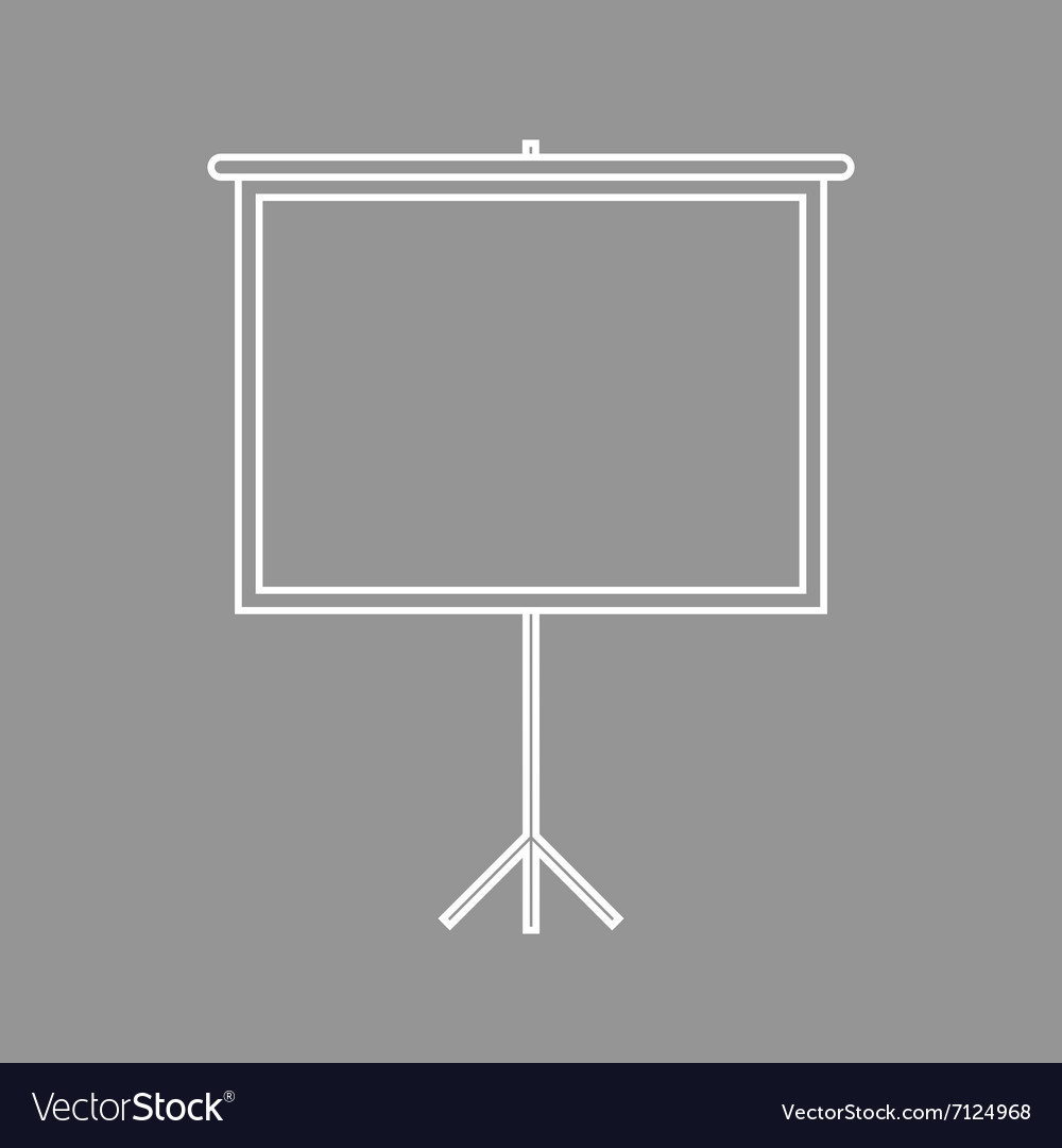 Projection screen icon Royalty Free Vector Image