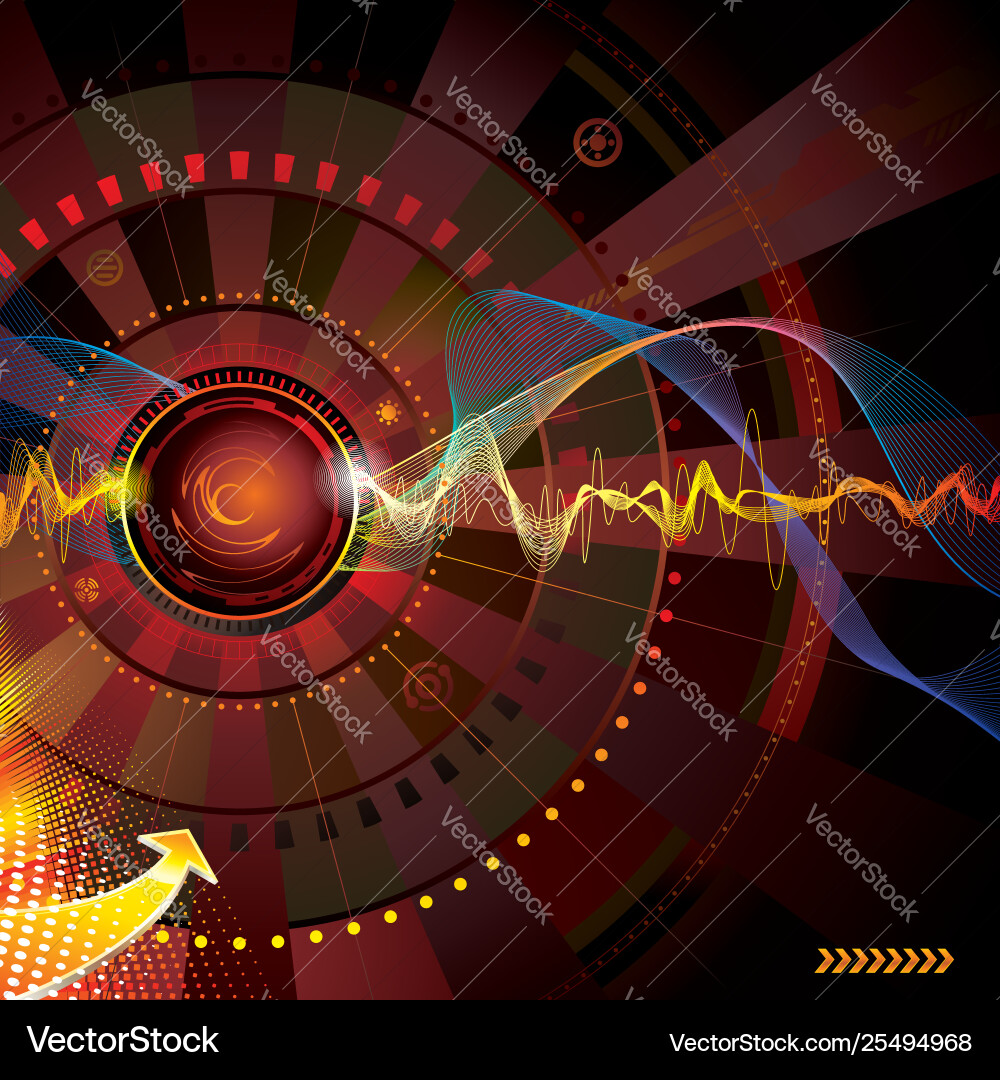 Red tech Royalty Free Vector Image - VectorStock