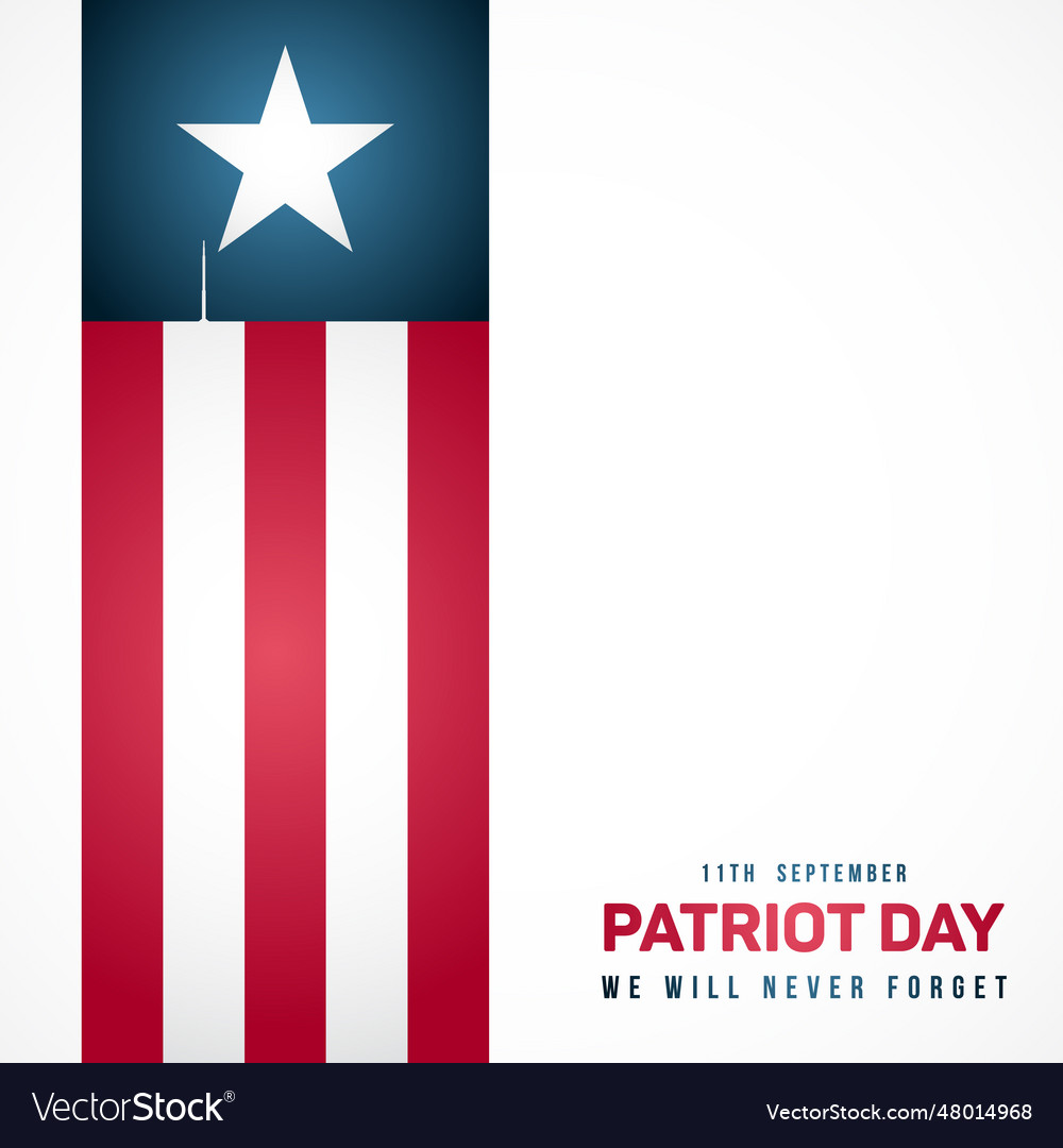 September 11 patriot day in usa anniversary Vector Image