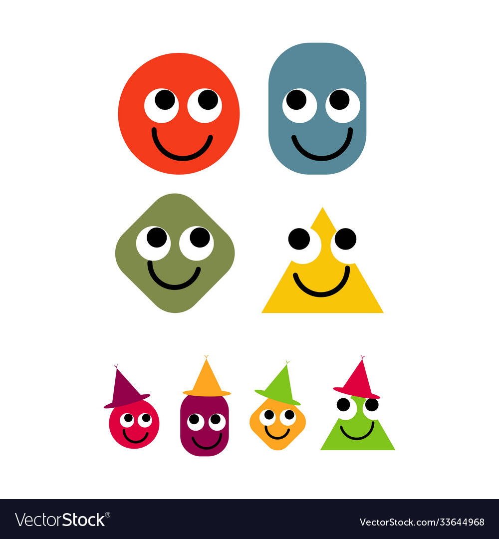 Smile emoticon template design Royalty Free Vector Image