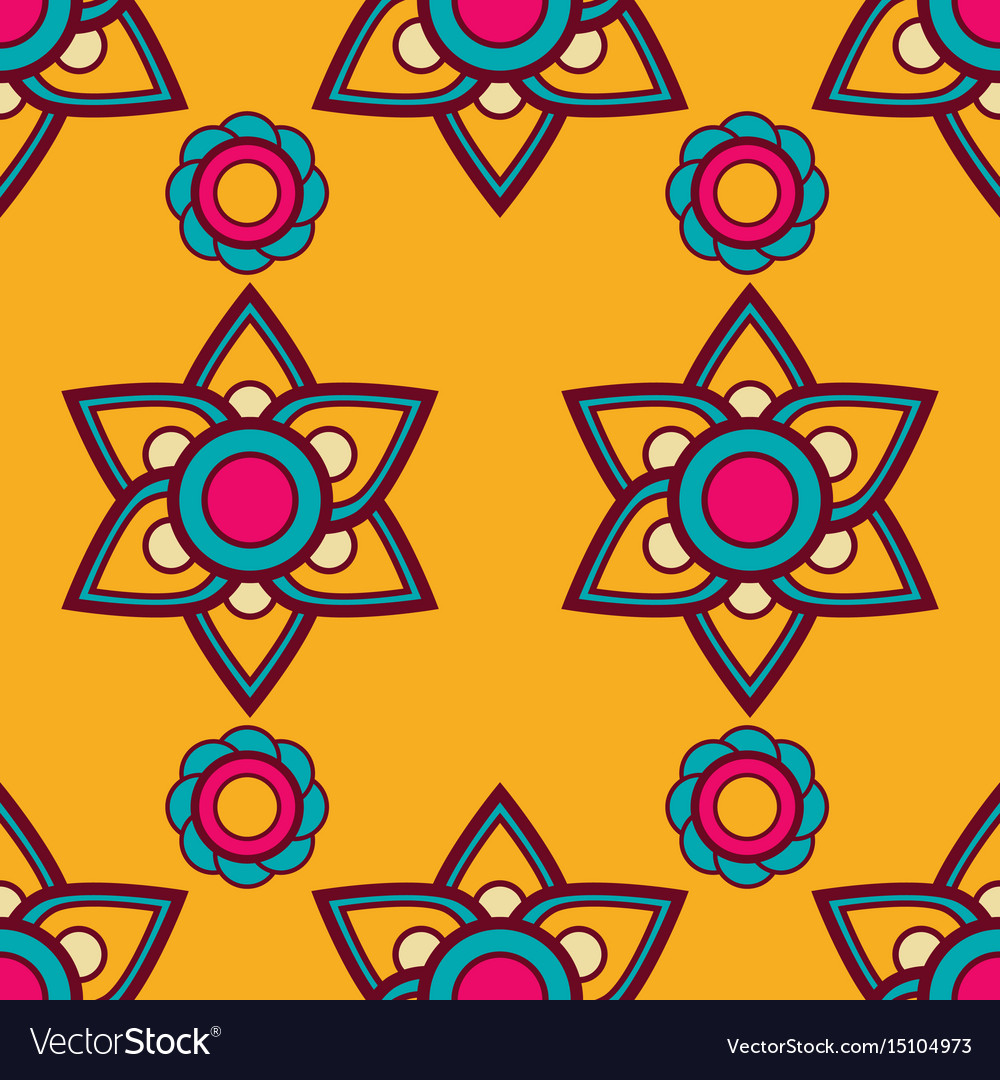 Abstract flowers seamless pattern Royalty Free Vector Image