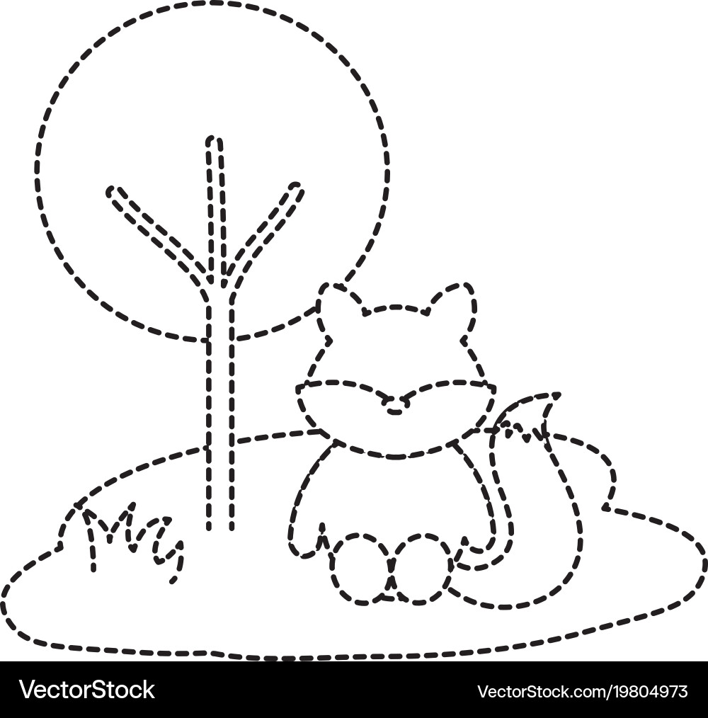 Cute and tender fox in the camp character Vector Image
