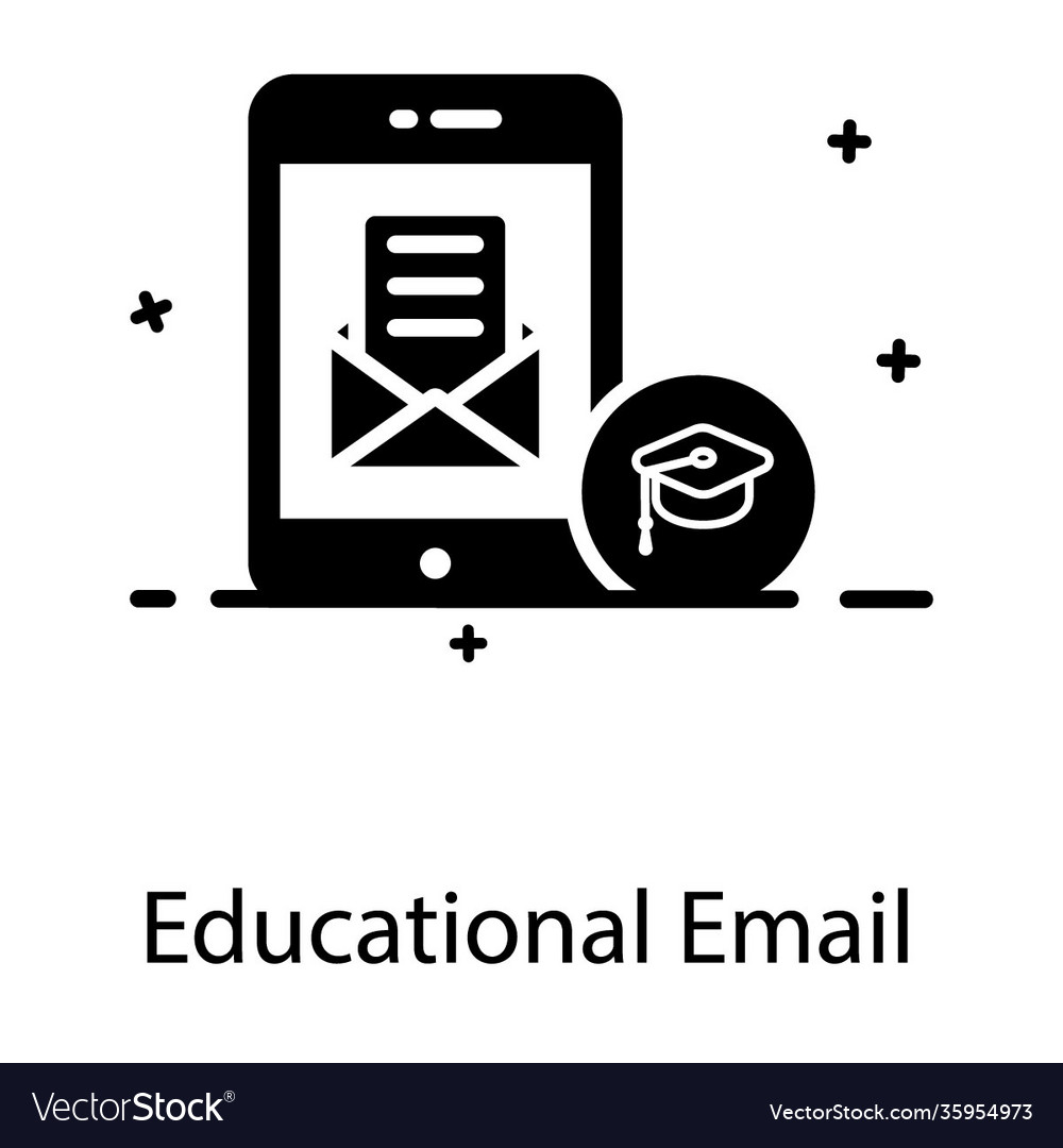 Educational email Royalty Free Vector Image - VectorStock