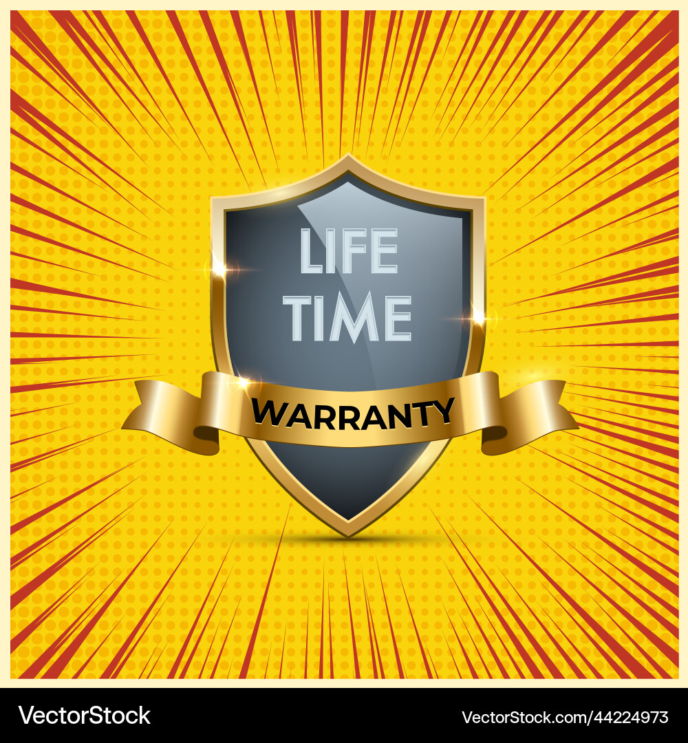 Glass shields with golden frames and ribbons Vector Image