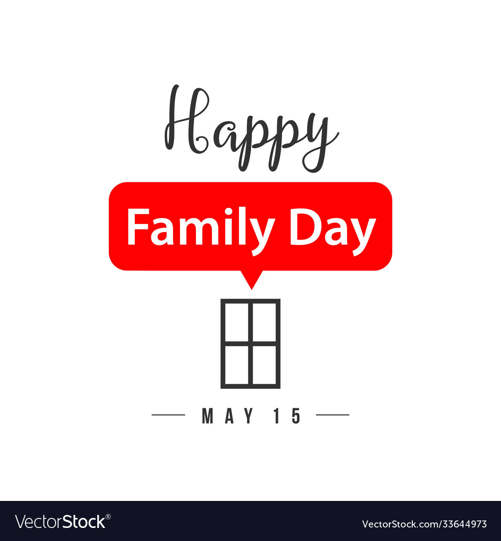 Happy family day template design Royalty Free Vector Image