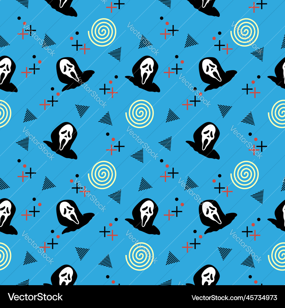 Trendy geometric funny halloween monster Vector Image