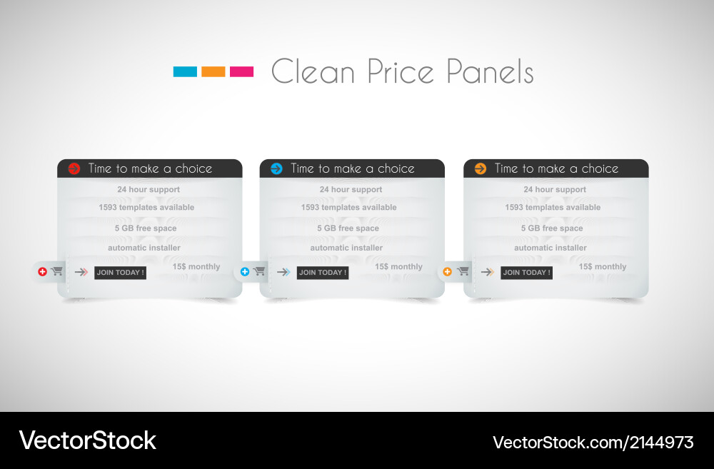 Web price shop panel with space for text and buy Vector Image