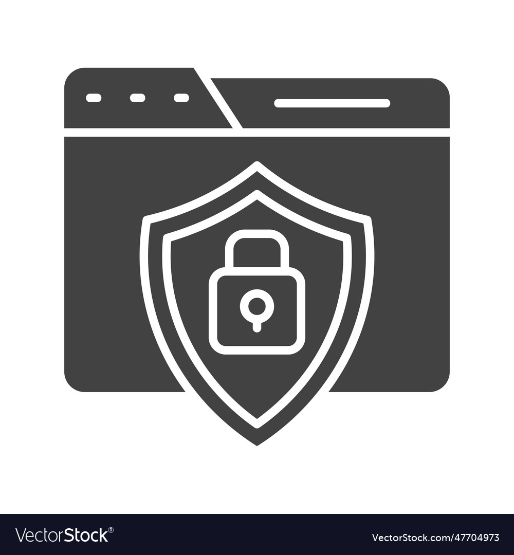 Web security icon image Royalty Free Vector Image