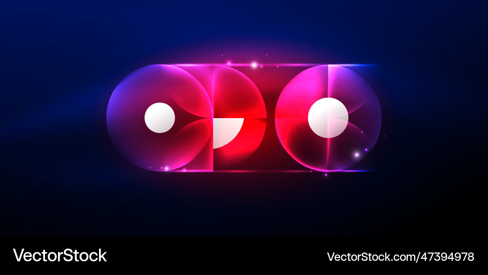Abstract background shiny glowing neon color round