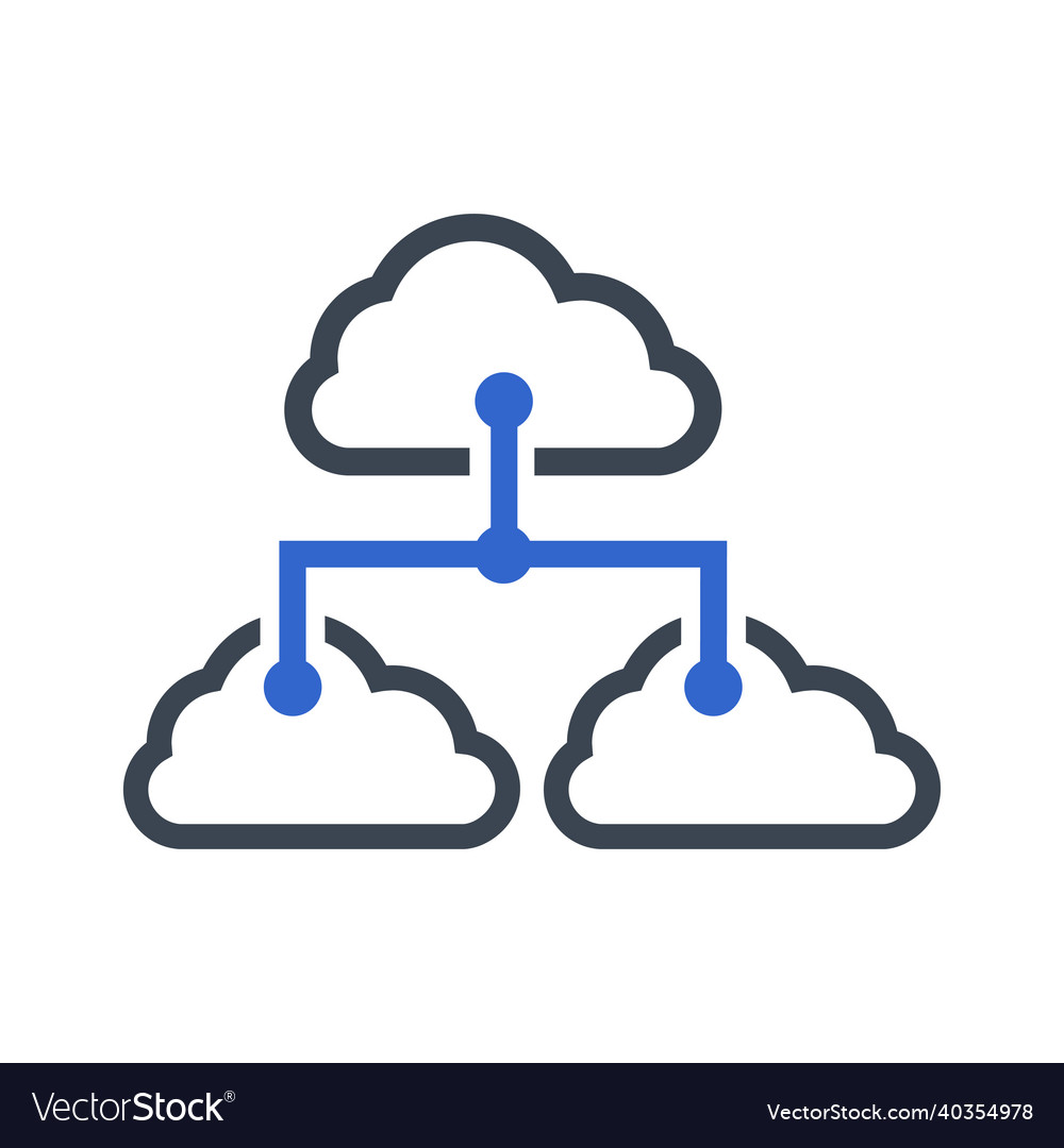 Cloud sharing icon Royalty Free Vector Image - VectorStock