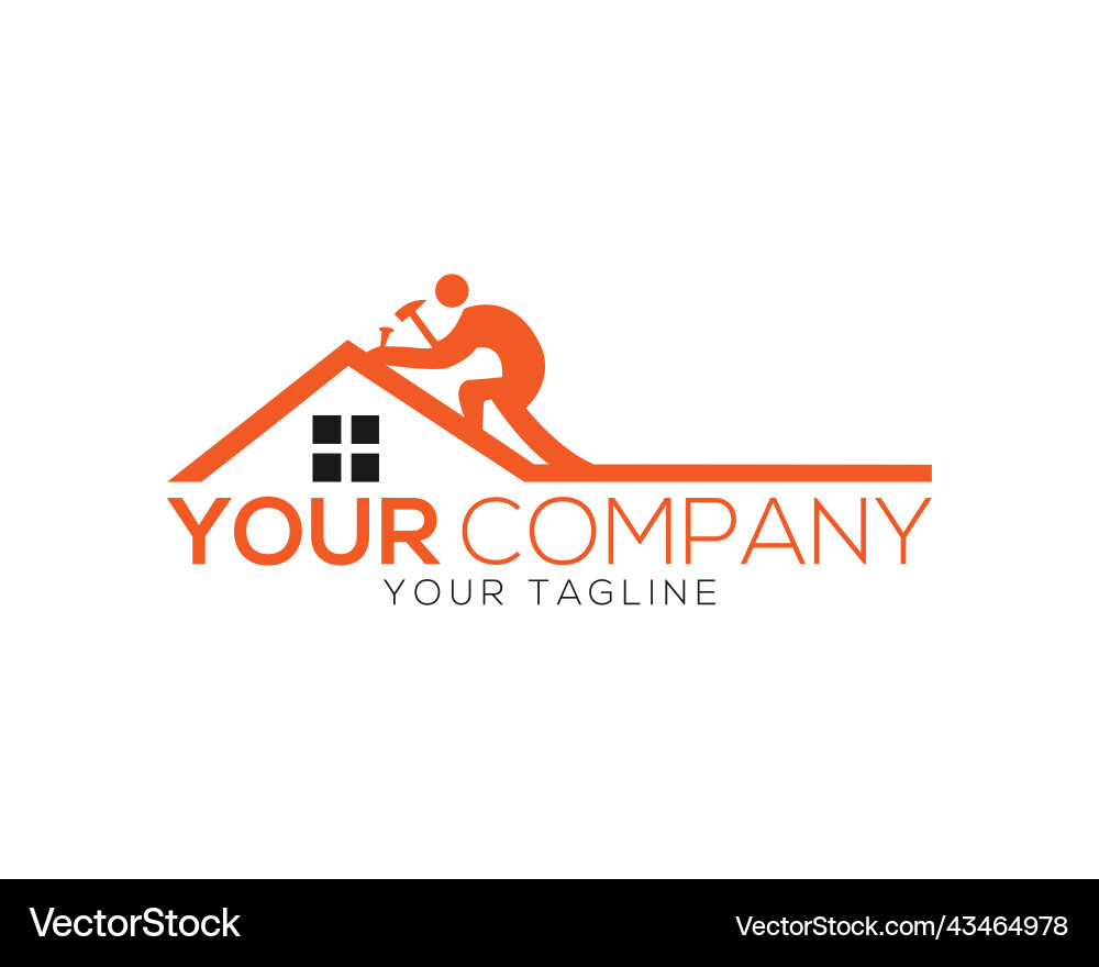 Construction home house builders repair logo Vector Image