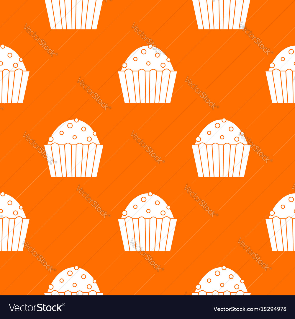 Cup cake pattern seamless Royalty Free Vector Image