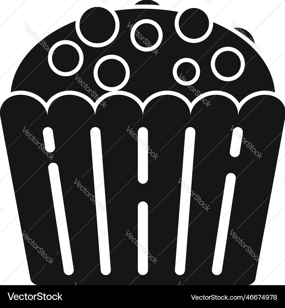 Cute muffin icon simple cake food Royalty Free Vector Image