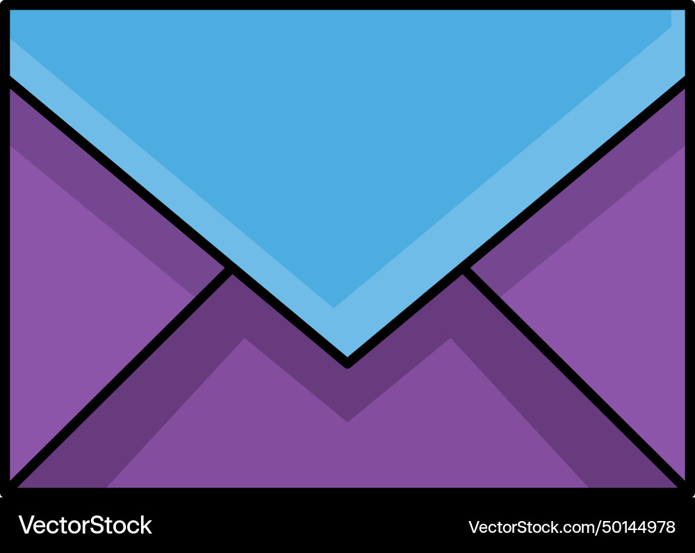 Flat icon symbol email messages from people via Vector Image