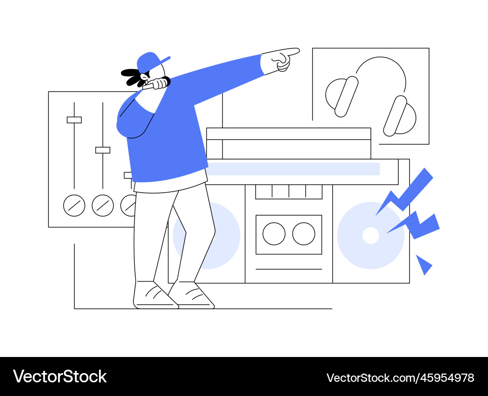 Hip-hop music abstract concept Royalty Free Vector Image