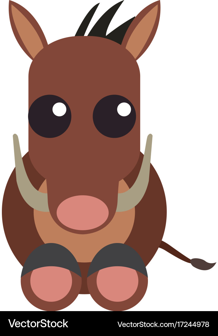 Jabali animal cartoon Royalty Free Vector Image