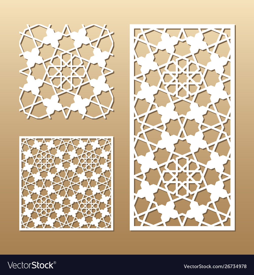 Laser cut panel Royalty Free Vector Image - VectorStock