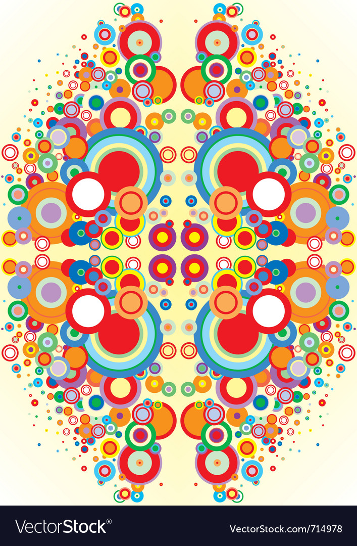Psychedelic circles Royalty Free Vector Image - VectorStock