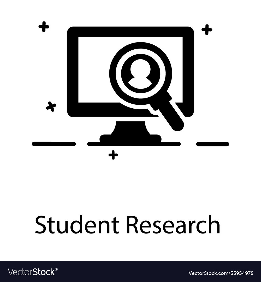 Student research Royalty Free Vector Image - VectorStock