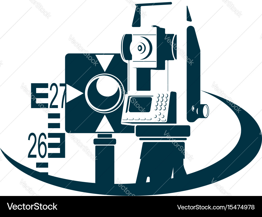 Surveying and registration land plots Royalty Free Vector