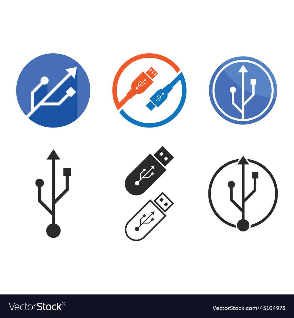 Usb data transfercable icon Royalty Free Vector Image