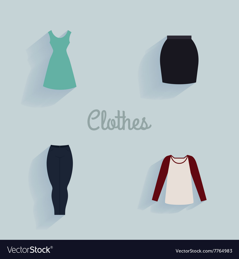 Abstract clothes objects Royalty Free Vector Image