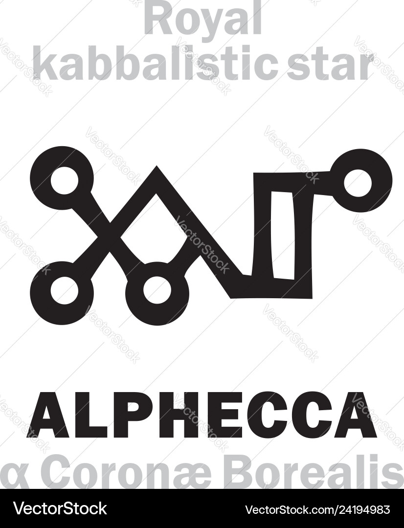 Astrology alphecca the royal behenian Royalty Free Vector