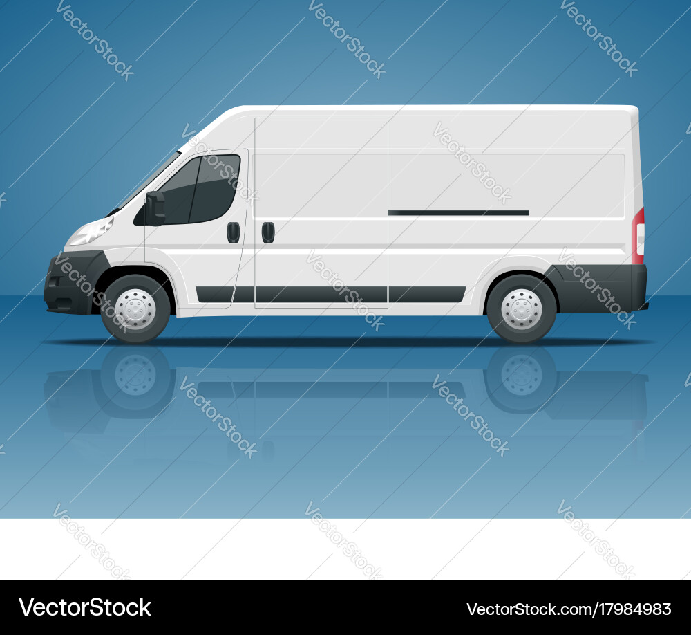 Commercial vehicle or logistic car cargo minivan Vector Image