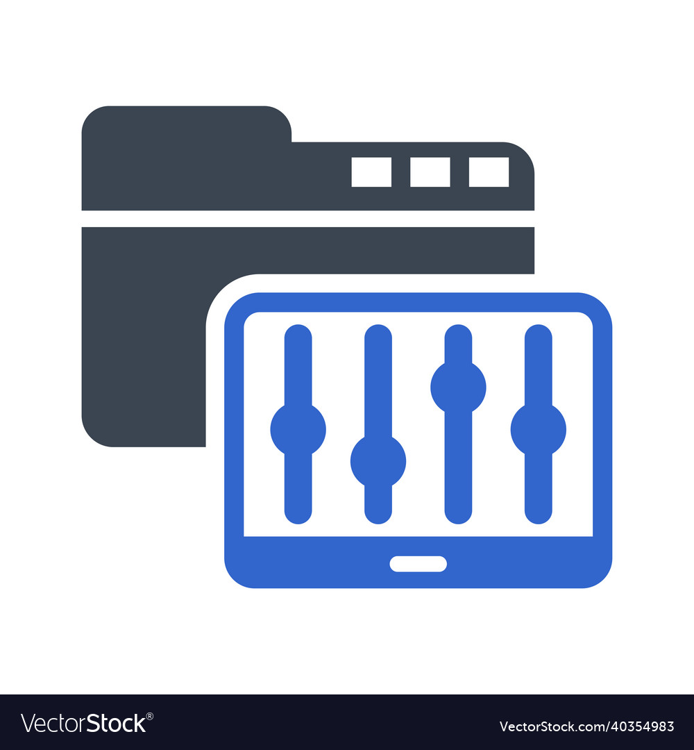 Data management icon Royalty Free Vector Image