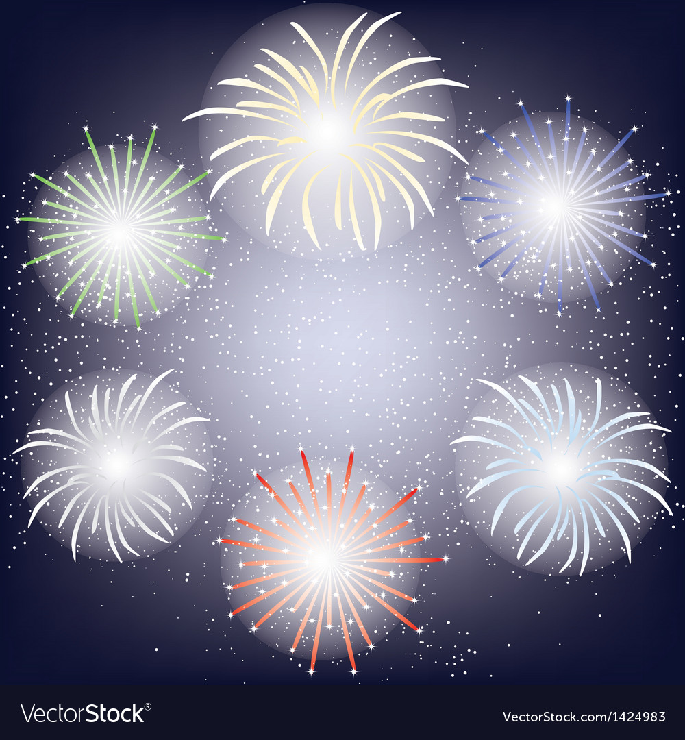Fireworks frame Royalty Free Vector Image - VectorStock