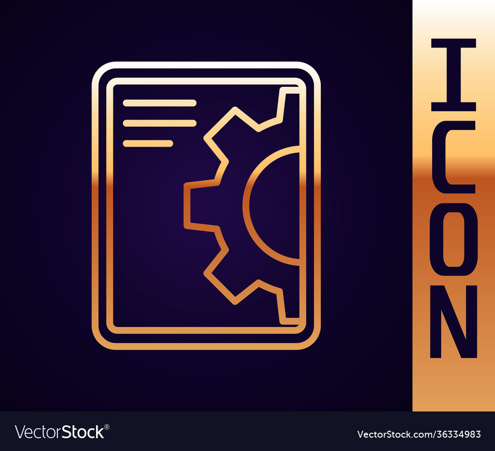 Gold line software web development programming Vector Image
