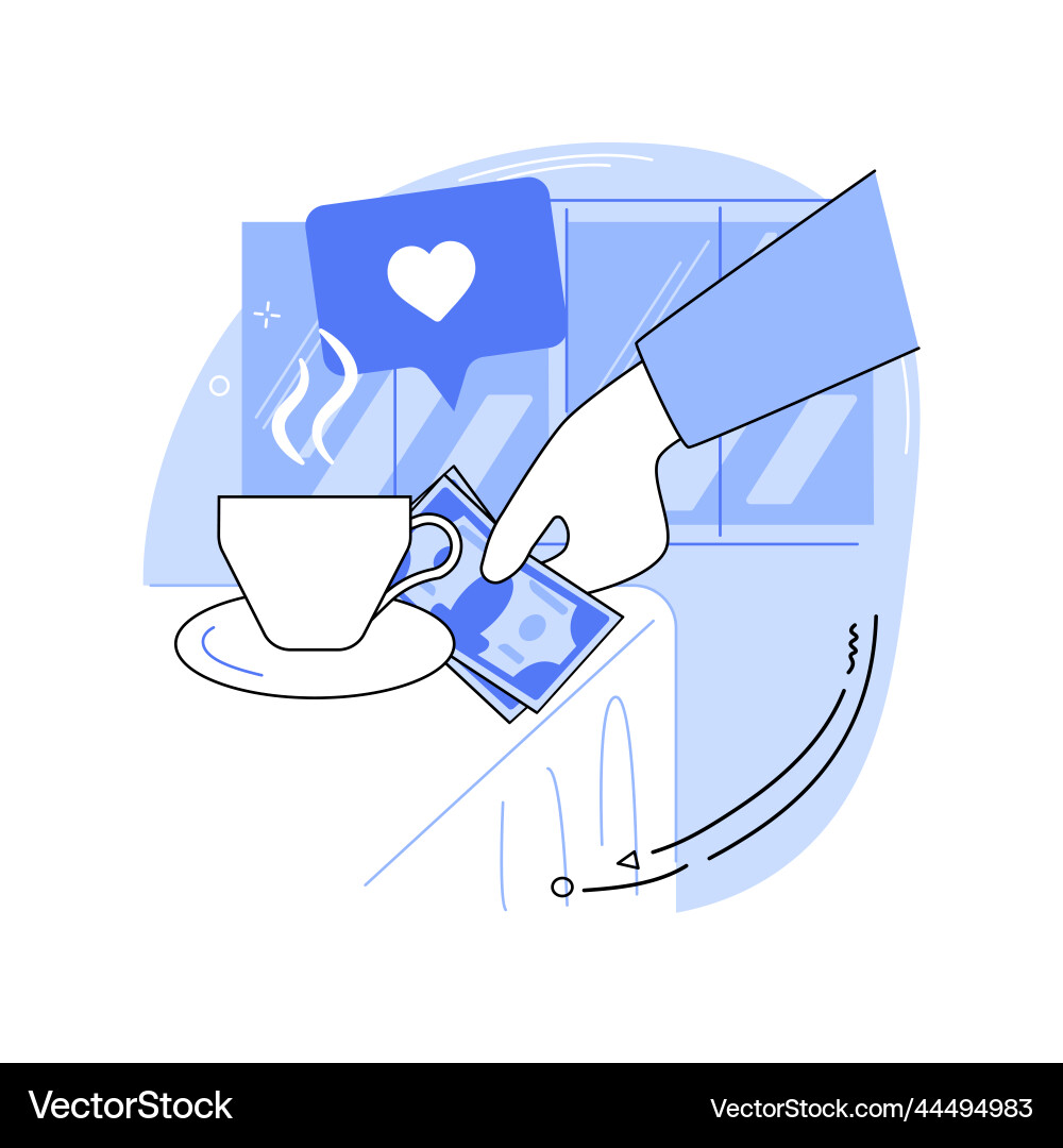 Happy with service isolated cartoon Royalty Free Vector