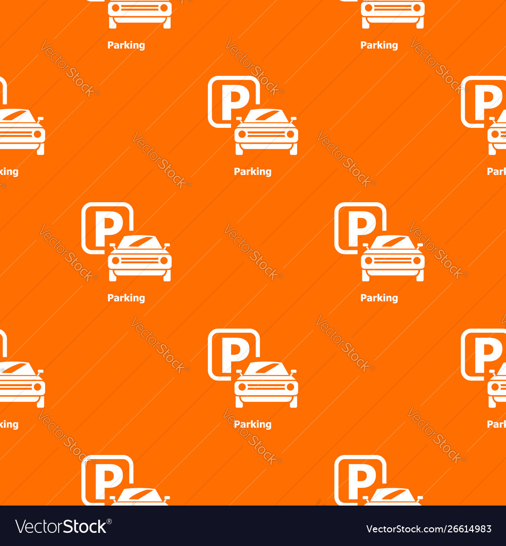 Parking pattern orange Royalty Free Vector Image