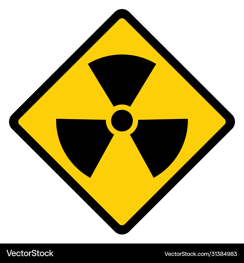 Radiation toxic symbol isolated on white Vector Image