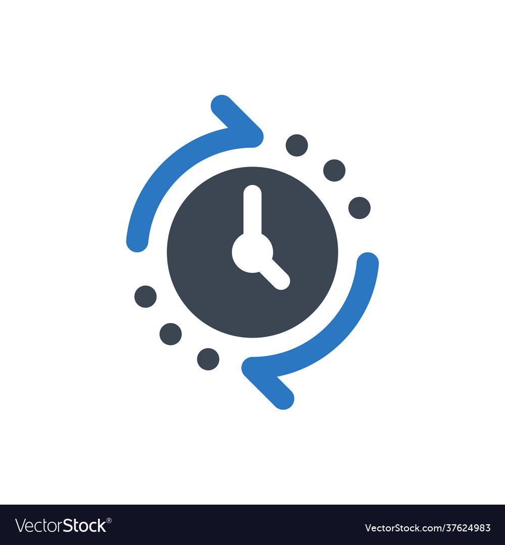 Round clock icon Royalty Free Vector Image - VectorStock
