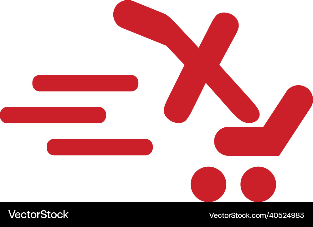 Shopping cart icon for x Royalty Free Vector Image