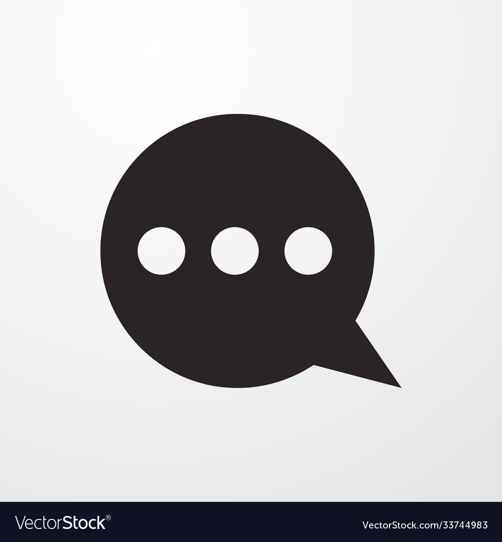Speech bubble message sign icon Royalty Free Vector Image