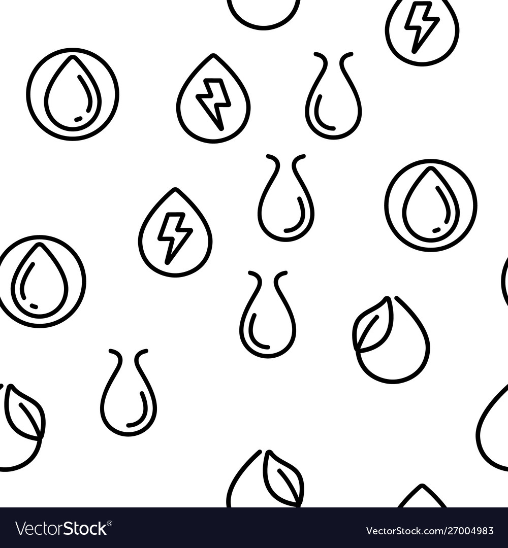 Water drop seamless pattern Royalty Free Vector Image