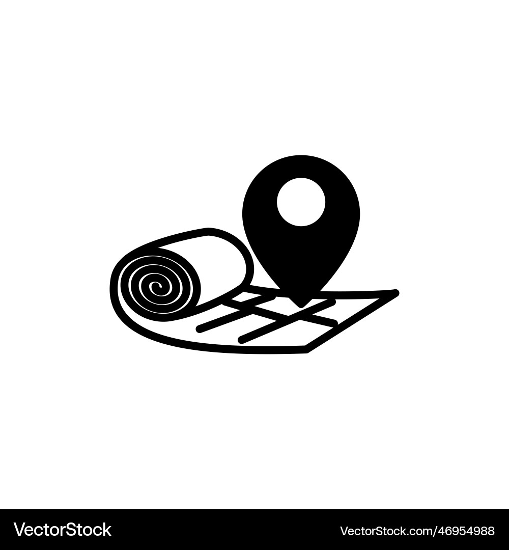 Address icon location icon symbol pin Royalty Free Vector
