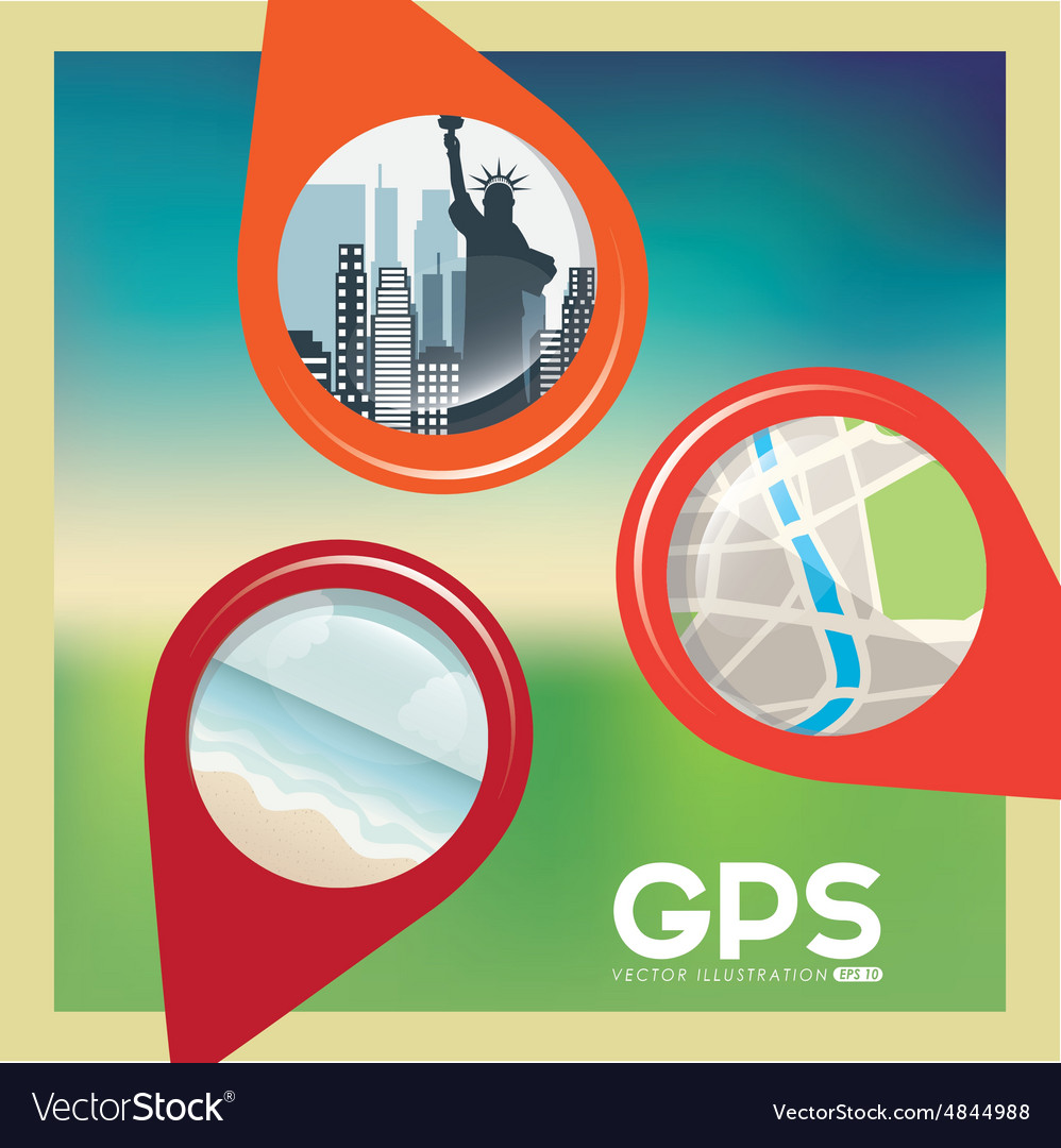 Gps concept Royalty Free Vector Image - VectorStock