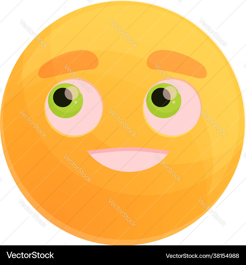 Happy smile icon cartoon style Royalty Free Vector Image