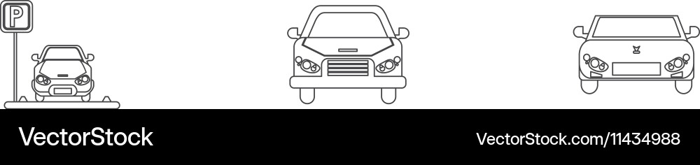 Isolated car vehicle silhouette design Royalty Free Vector
