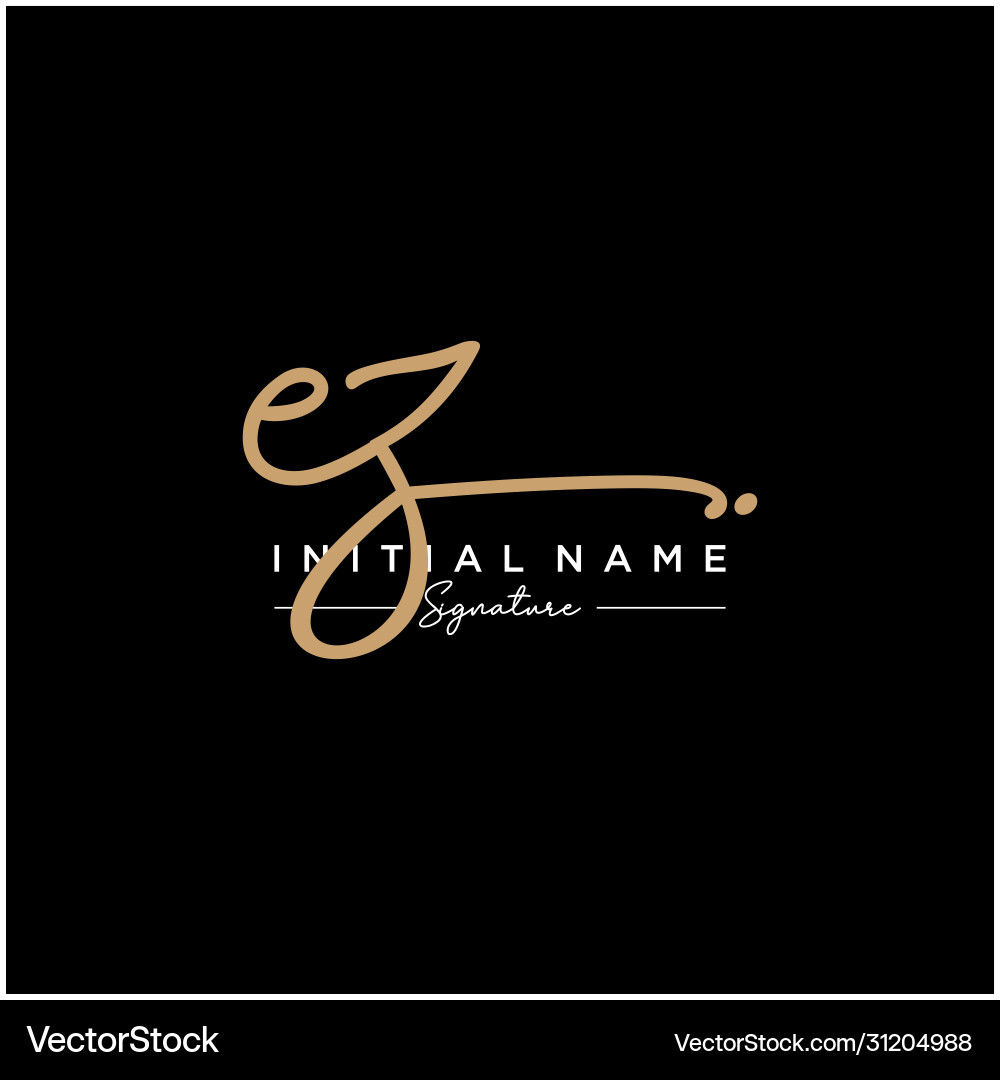 Letter ez signature logo template Royalty Free Vector Image