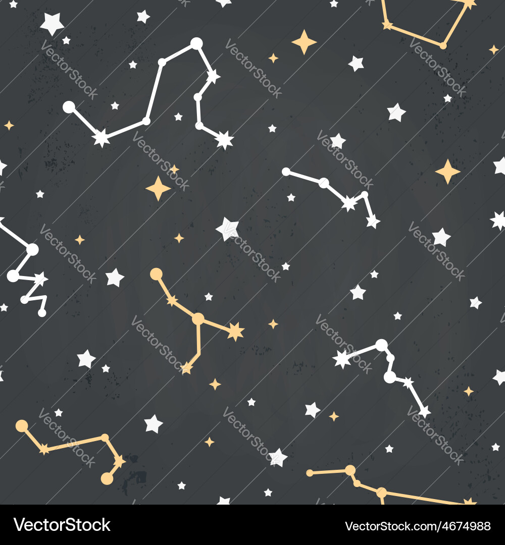 Seamless repeating pattern with of stars on a sky Vector Image