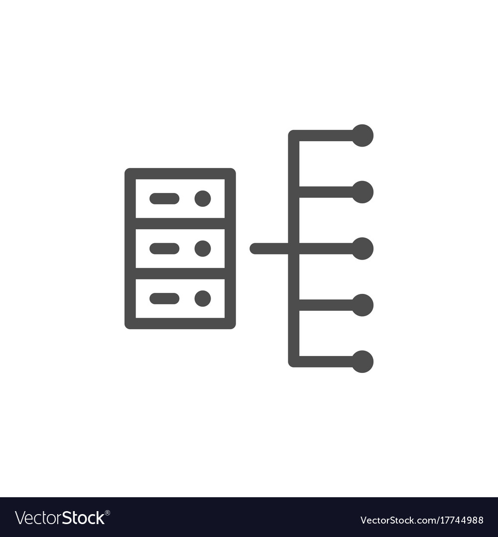 Server line icon Royalty Free Vector Image - VectorStock