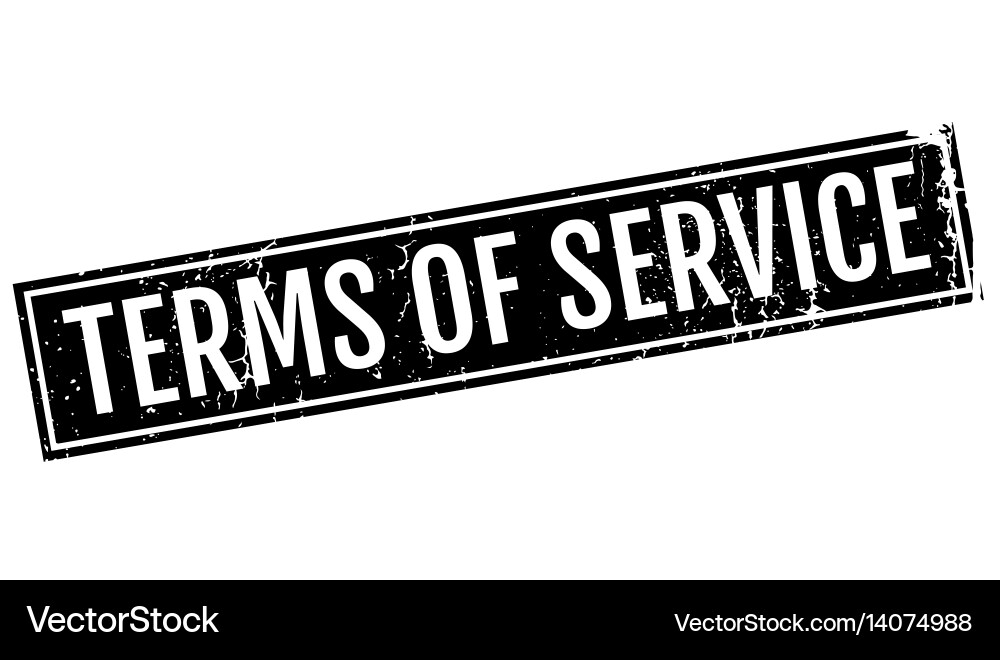 Terms of service rubber stamp Royalty Free Vector Image