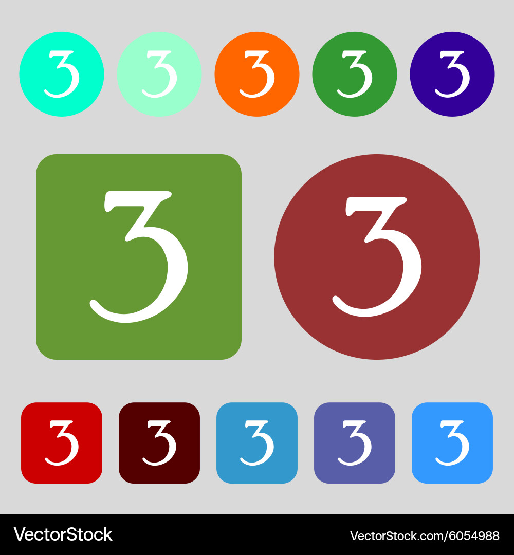 Third place award sign winner symbol step three 12