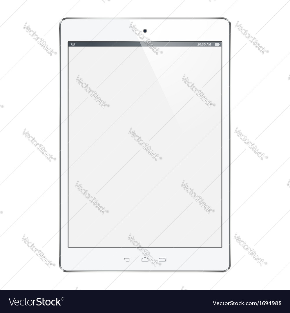 White tablet computer Royalty Free Vector Image