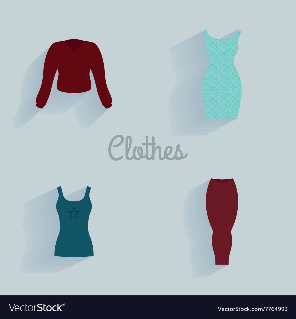 Abstract clothes objects Royalty Free Vector Image
