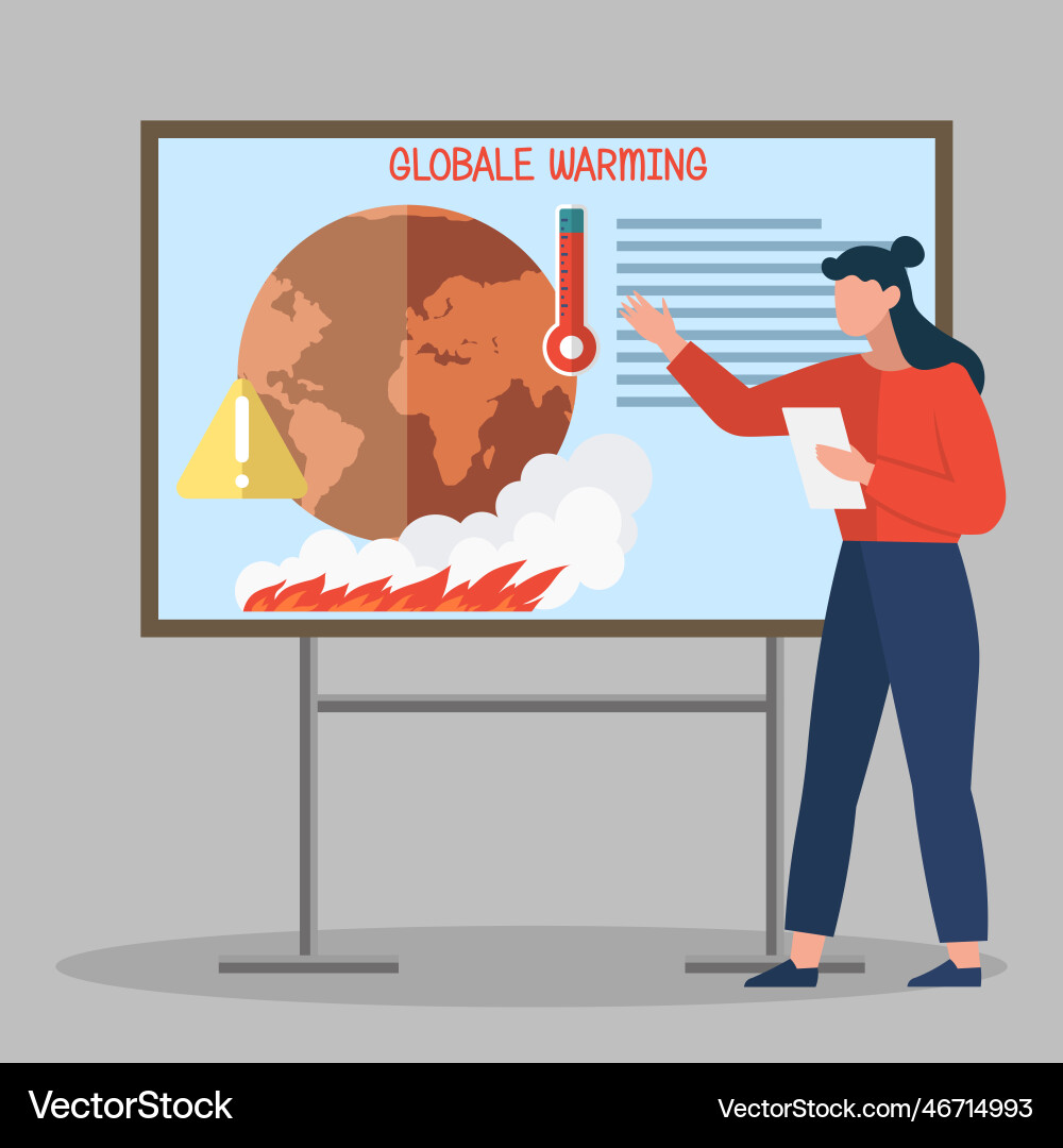 Climate change weather global greenhouse warming Vector Image